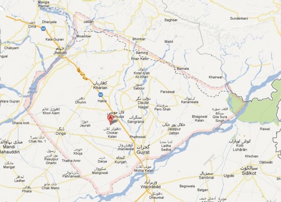 Map District Gujrat, Punjab Pakistan – Paki Mag