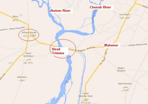 Location Map Head Trimmu, Athara Hazari and Malumore – Paki Mag
